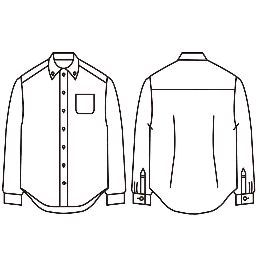 シャツ（長袖・男女兼用）住商モンブランCG2503-1の通販｜飲食店ユニフォームの食べコレ！